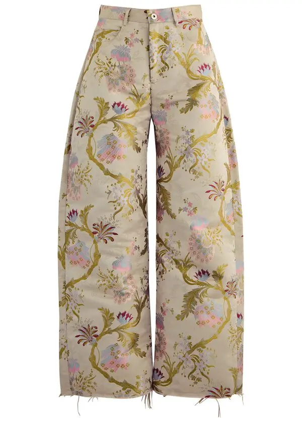 MARQUES' ALMEIDA Floral Brocade Wide-leg Trousers