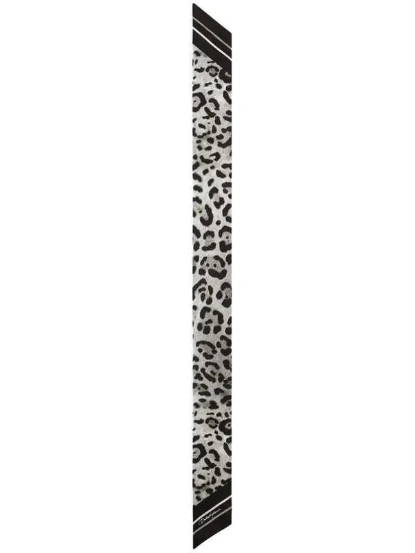 Dolce & Gabbana Leopard-print Scarf - Black