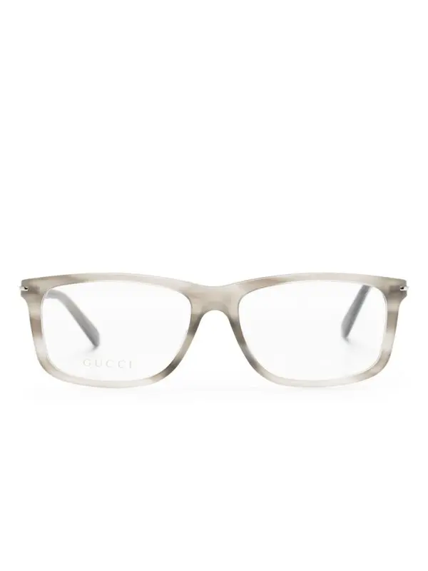 Gucci Rectangle-frame Glasses - Neutrals