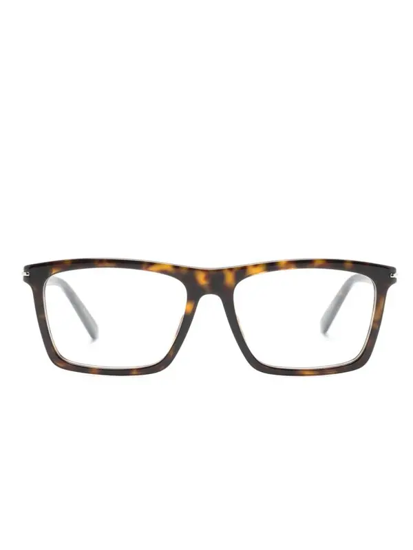 Gucci Rectangle-frame Glasses - Brown