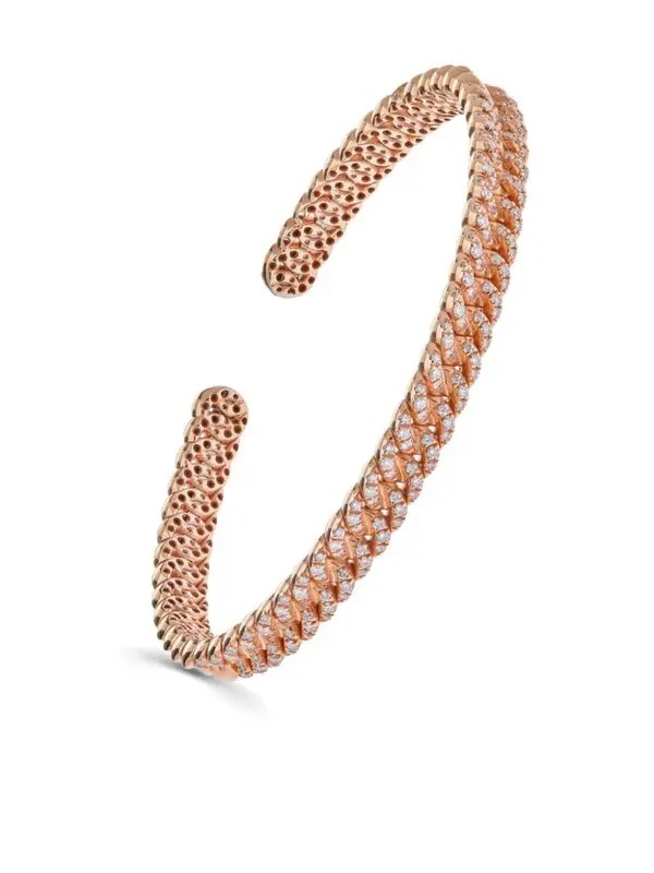 JEWELS AFICIONADO 18kt Rose Gold Diamond Cuff Bracelet