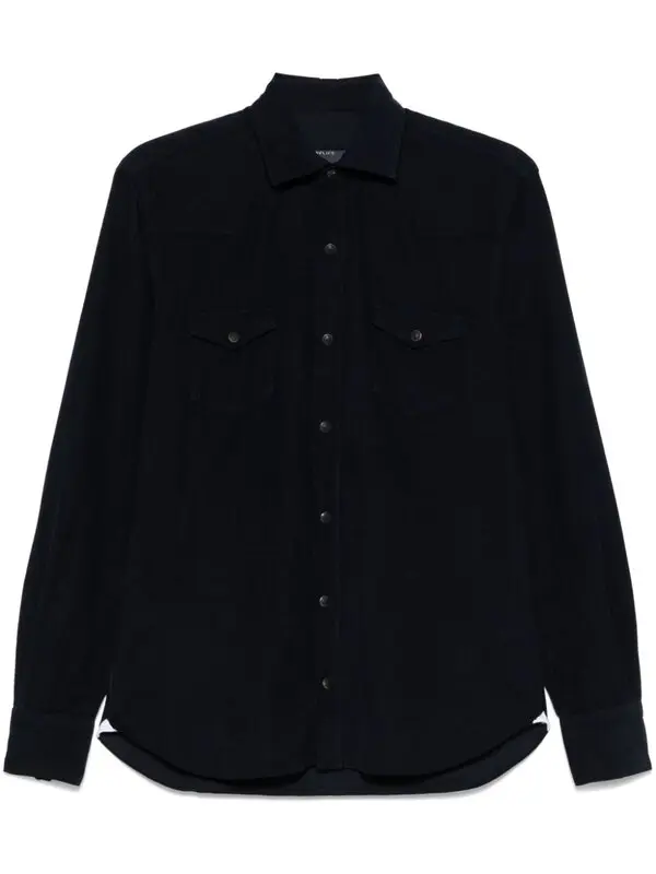 BARBA NAPOLI Corduroy Shirt - Blue