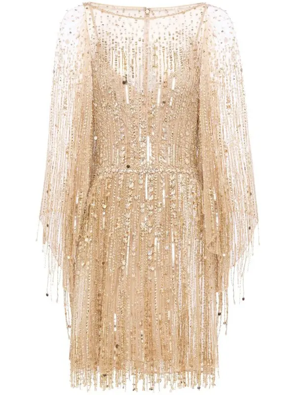 Jenny Packham Dazzle Mini Dress - Gold