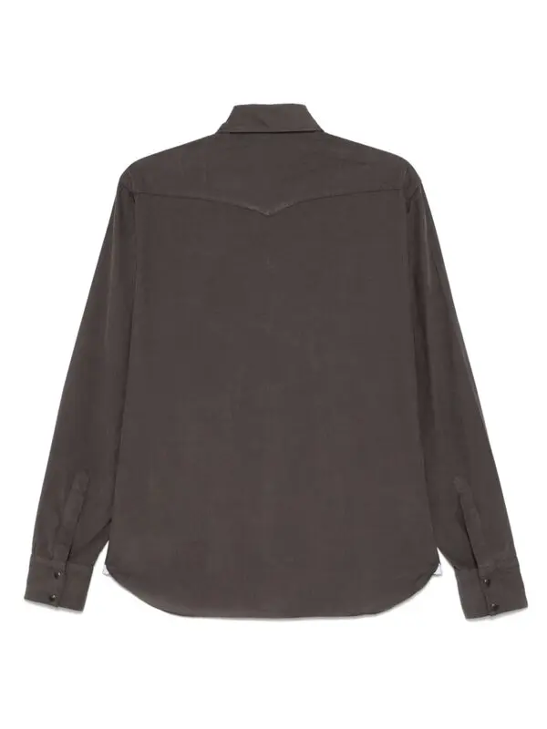 BARBA NAPOLI Corduroy Shirt - Grey