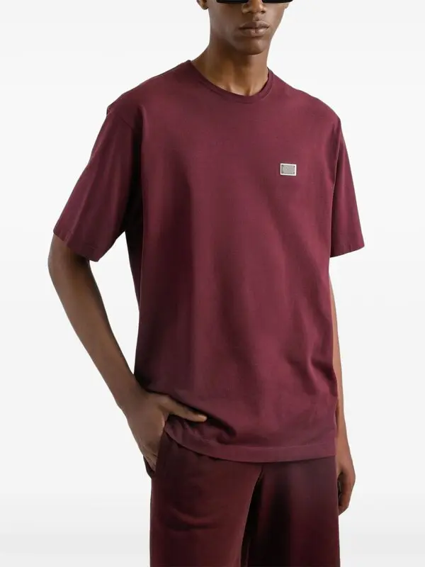 Dolce & Gabbana Logo-plaque T-shirt - Red