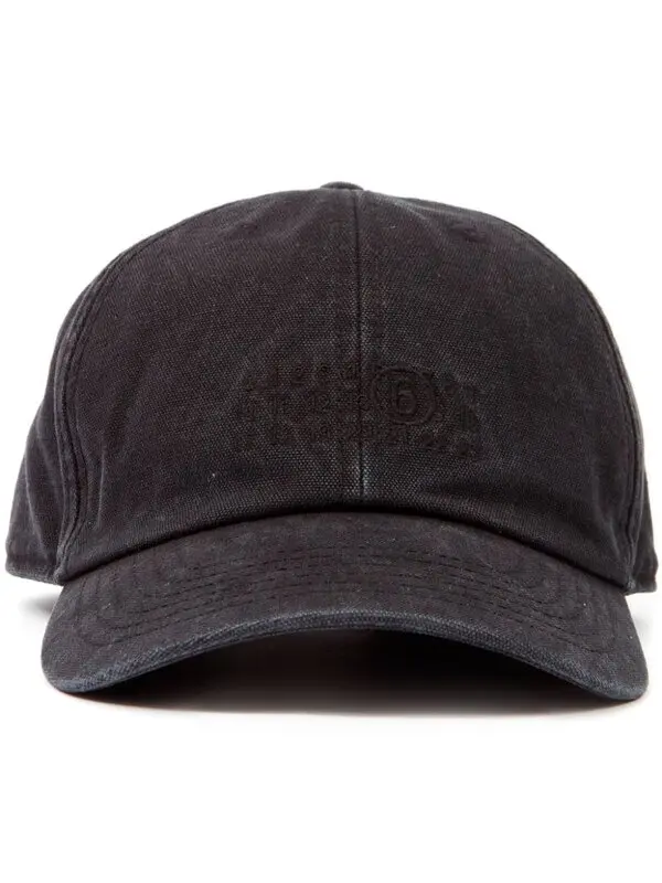 MAISON MARGIELA Numbers-embroidered Cap - Black