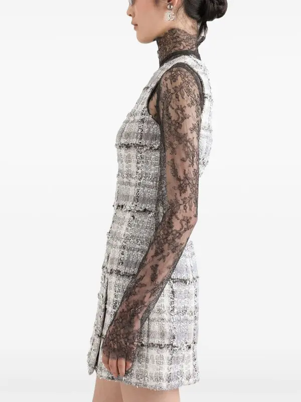 Dolce & Gabbana Chantilly Lace Top - Grey