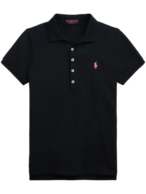Polo Ralph Lauren Pink Pony Polo Top - Black