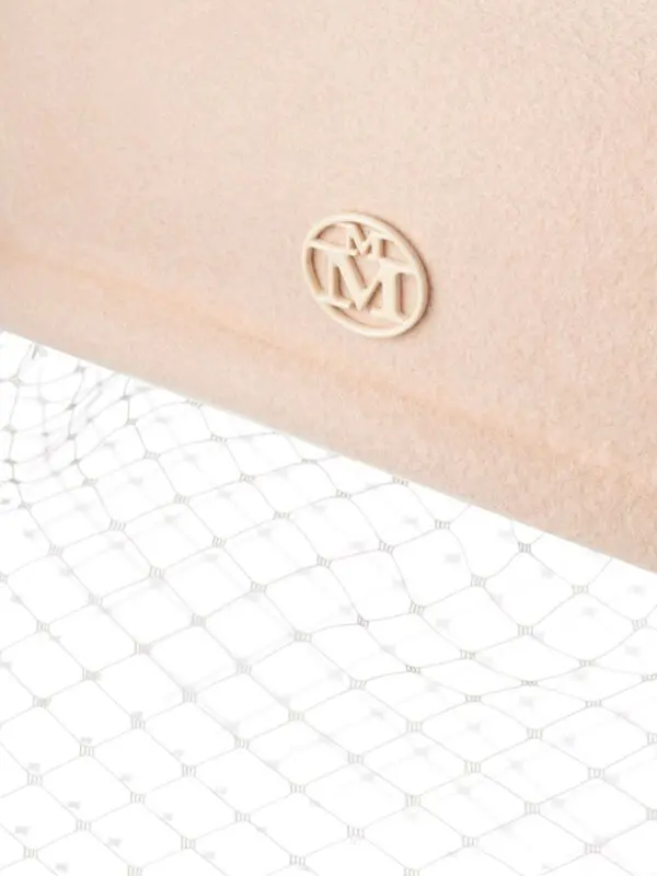 MAISON MICHEL Bonnie Veil Beret - Neutrals