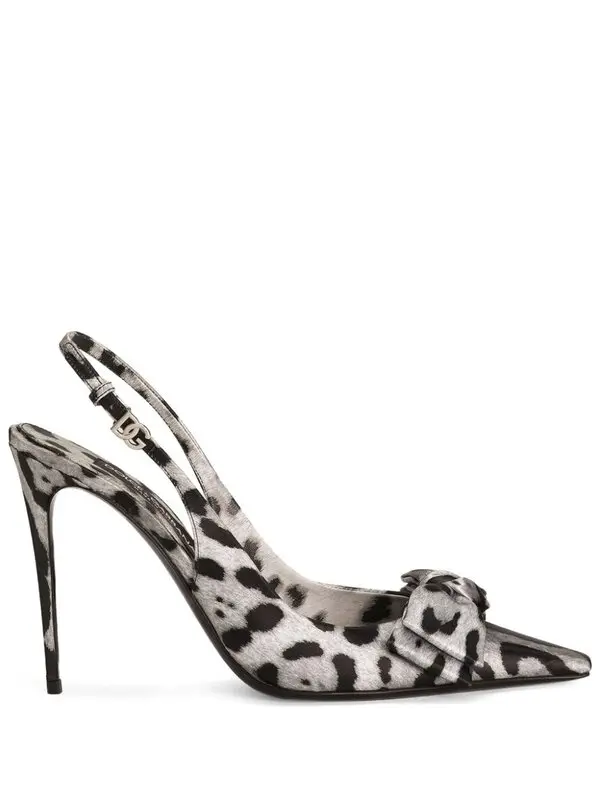 Dolce & Gabbana 105mm Leopard-print Slingback Pumps