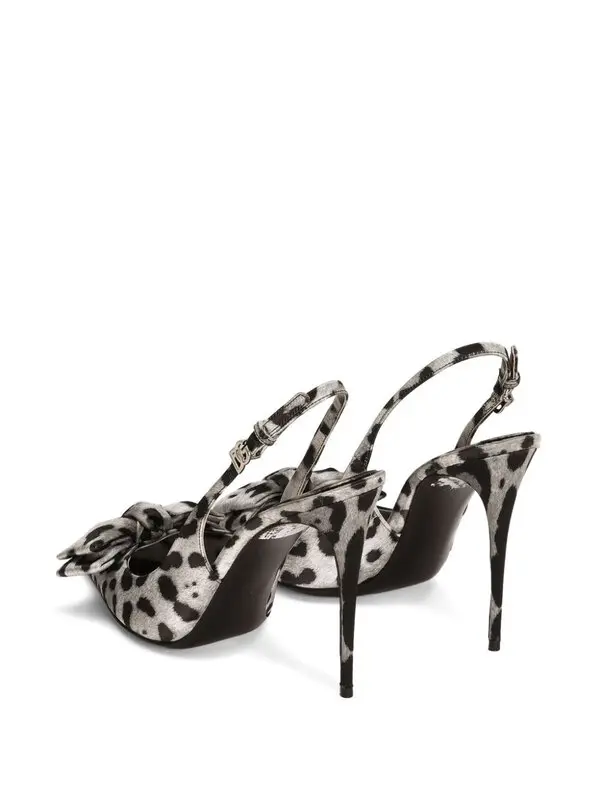 Dolce & Gabbana 105mm Leopard-print Slingback Pumps