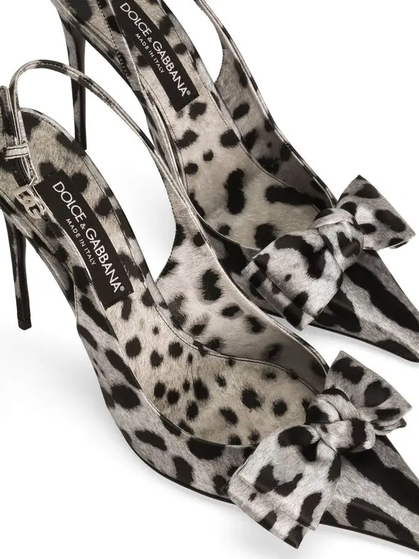 Dolce & Gabbana 105mm Leopard-print Slingback Pumps
