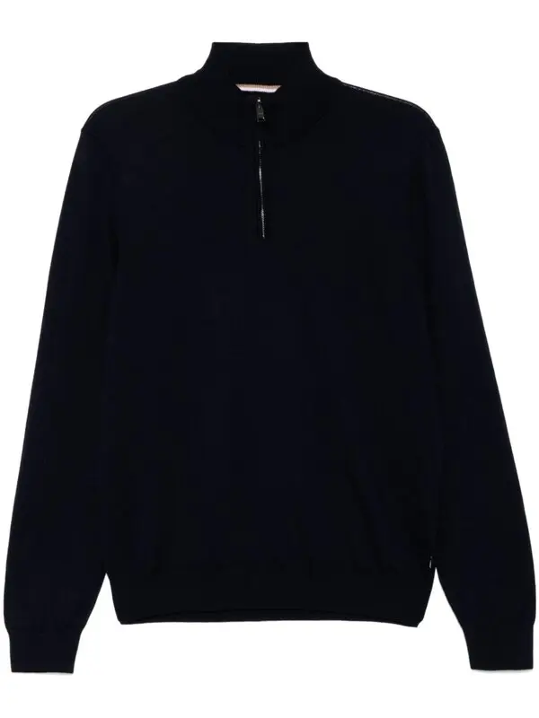 BOSS Half-zip Jumper - Blue