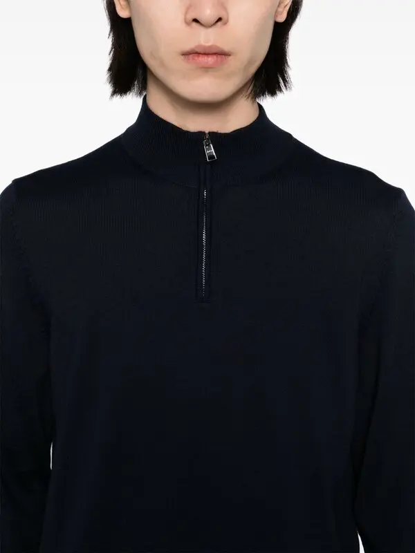 BOSS Half-zip Jumper - Blue