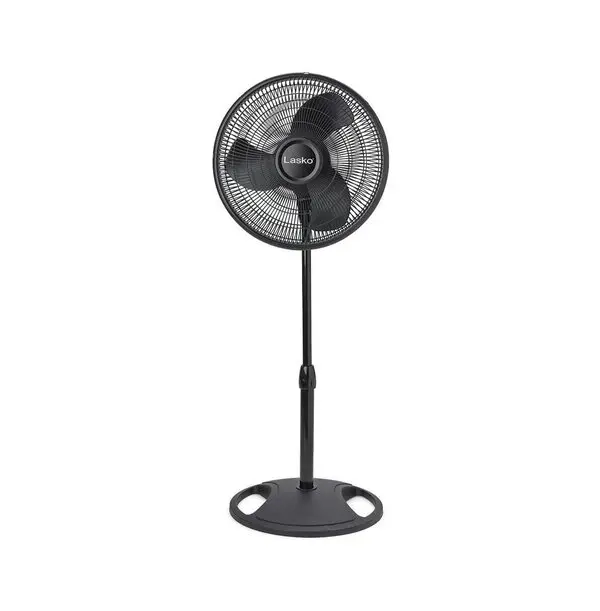LASKO 16" 3-speed Adjustable Tilting Oscillating Standing Pedestal Fan - Black