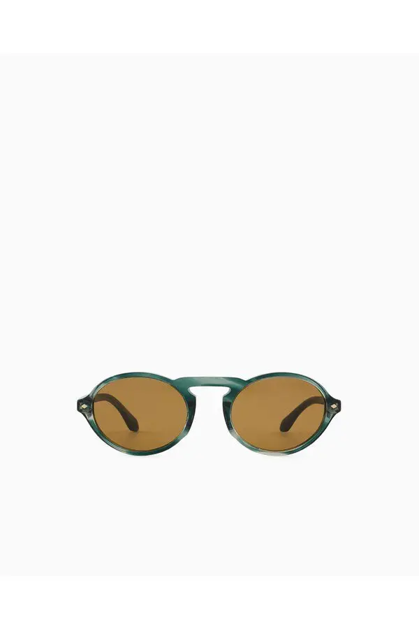 Giorgio Armani Panto Sunglasses - Green