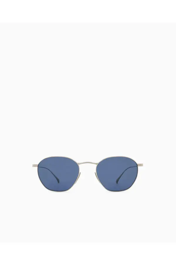 Giorgio Armani Panto Sunglasses - Silver