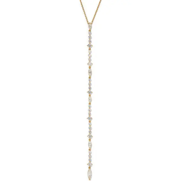 Nadri Cassi Extralong Cubic Zirconia Y-necklace - Gold