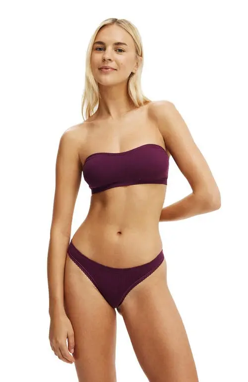Cotton:on Seamless Sweetheart Padded Bandeau - Blackcurrant