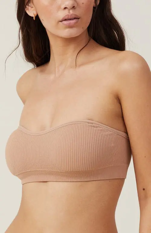 Cotton:on Seamless Sweetheart Padded Bandeau - Maple Sugar