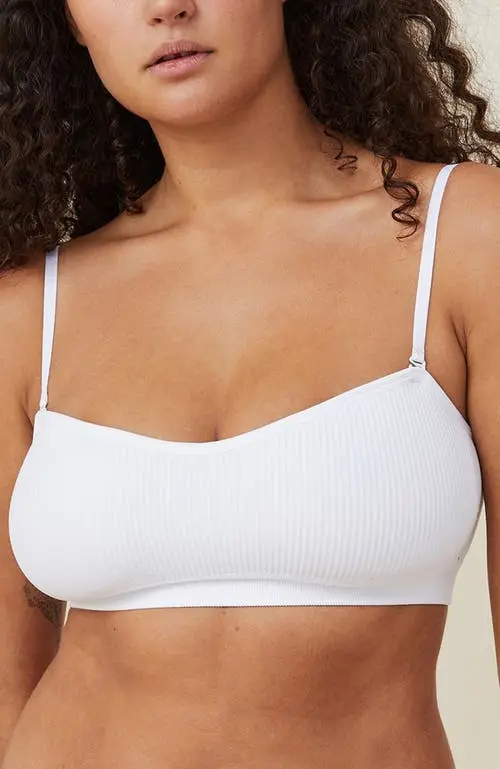 Cotton:on Seamless Sweetheart Padded Bandeau - White