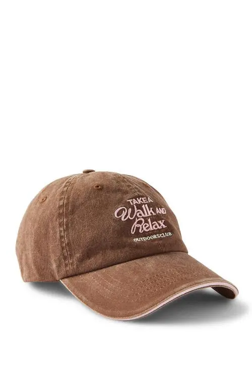 Cotton:on Active Graphic Cap - Deep Taupe Wellbeing