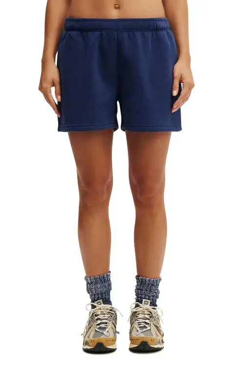 Cotton:on Active Plush Essential Gym Short - Heritage Blue