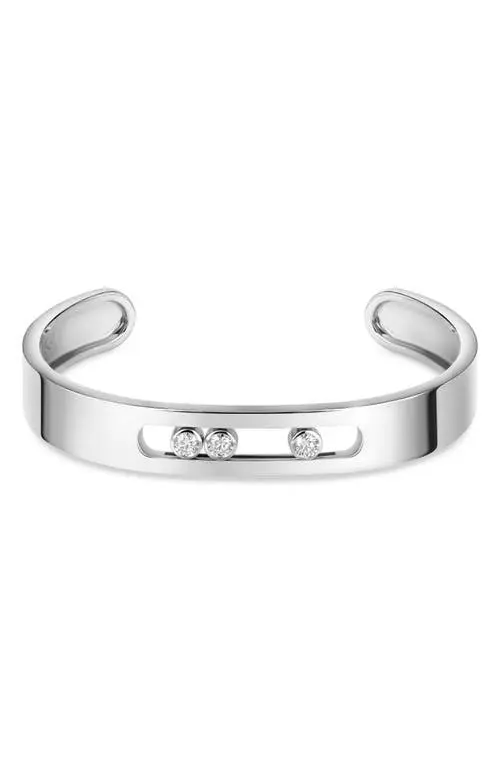 Messika Move Jo Diamond Open Bracelet - White Gold