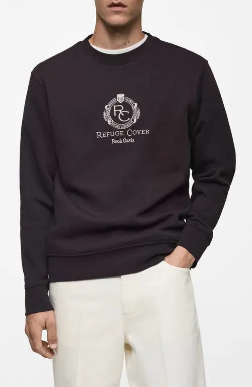 Mango Book Club Embroidered Sweatshirt