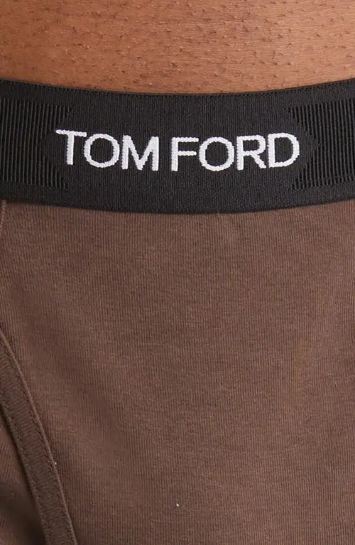TOM FORD Cotton Stretch Jersey Boxer Briefs - Dark Brown