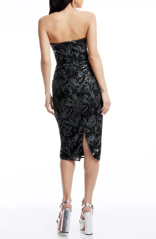 Dress The Population Irina Sequin Strapless Cocktail Dress
