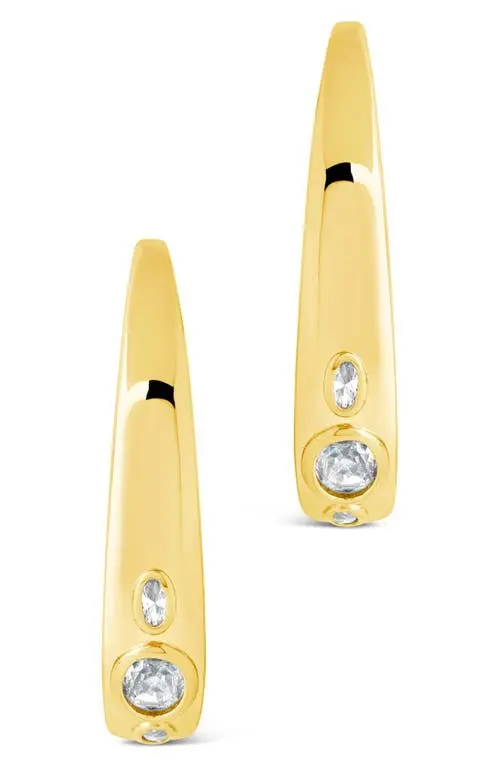 Sterling Forever Soren Cubic Zirconia Hoop Earrings