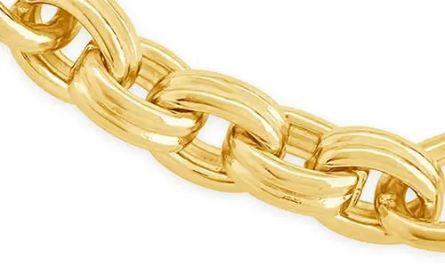 Sterling Forever Tegan Textured Chain Bracelet - Gold