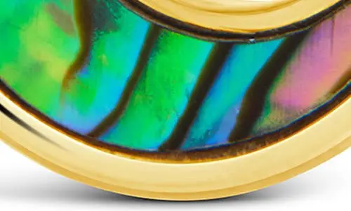 Sterling Forever Abalone Moon Enhancer - Gold