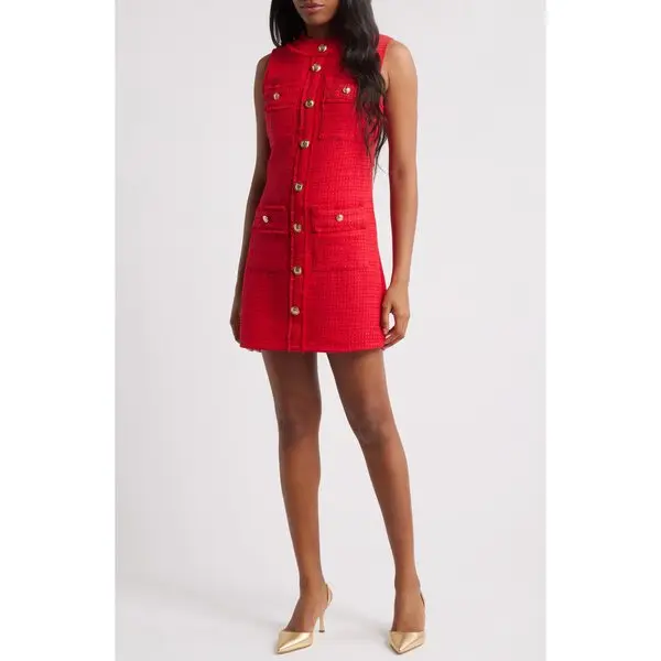 PETAL & PUP Kayli Button-front Minidress