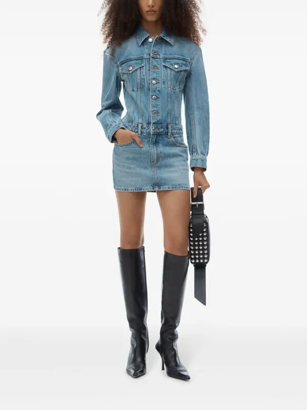 Alexander Wang Denim Shirt Dress - Blue | Editorialist
