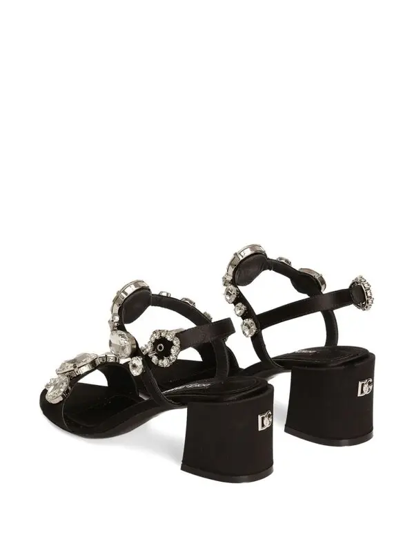 Dolce & Gabbana Crystal-embellished Sandals - Black