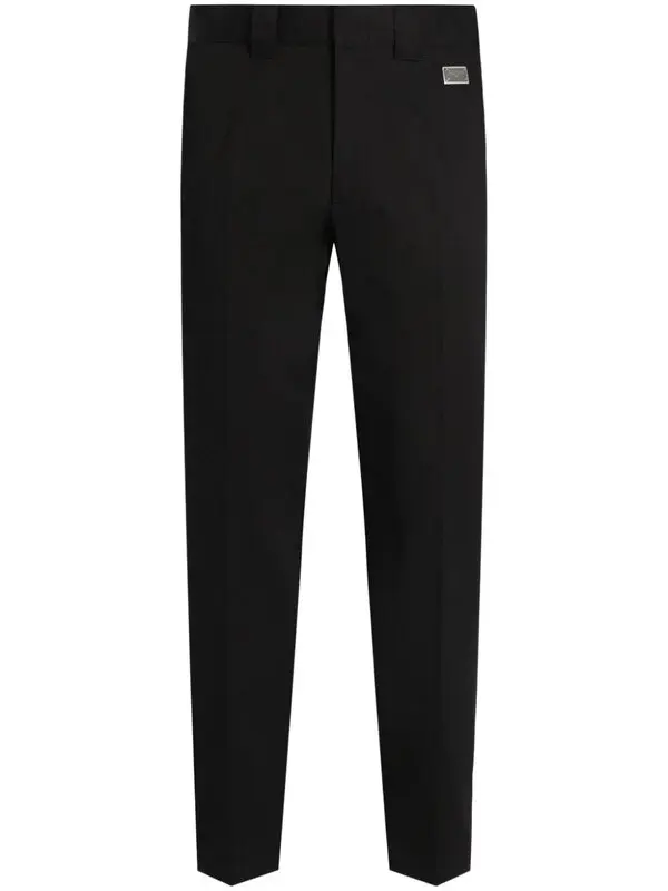 Dolce & Gabbana Logo-plaque Trousers - Black