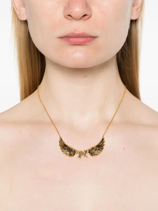 Palm Angels Wings Monogram Statement Necklace