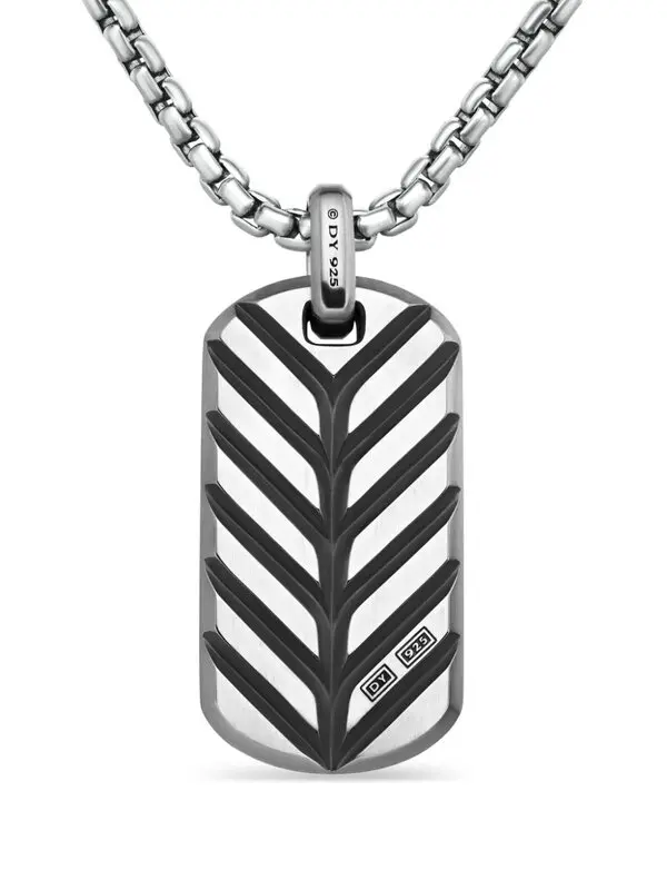 David Yurman Sterling Chevron Tag