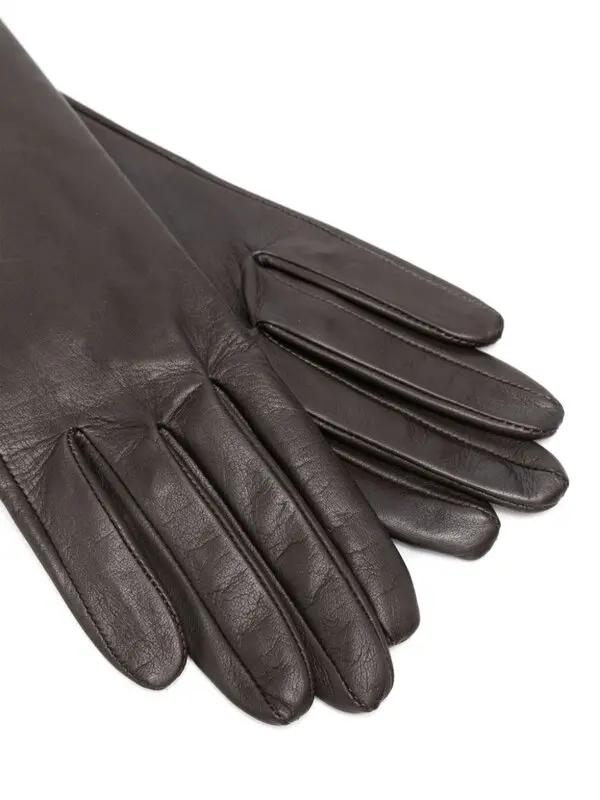 MANOKHI Leather Gloves - Brown