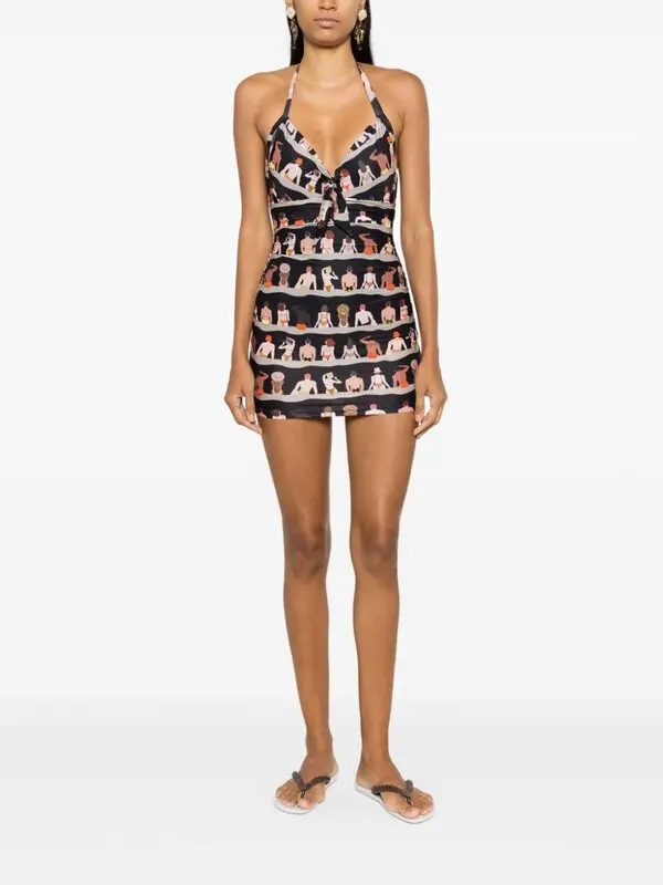 AMIR SLAMA Graphic-print Swimsuit