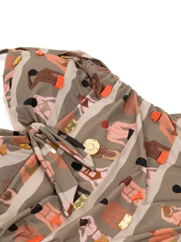 AMIR SLAMA Graphic-print Swimsuit