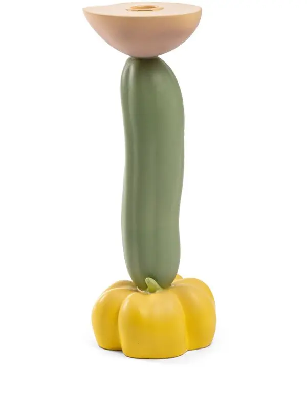 SELETTI Vitamin Cucumber Candle Holder - Green
