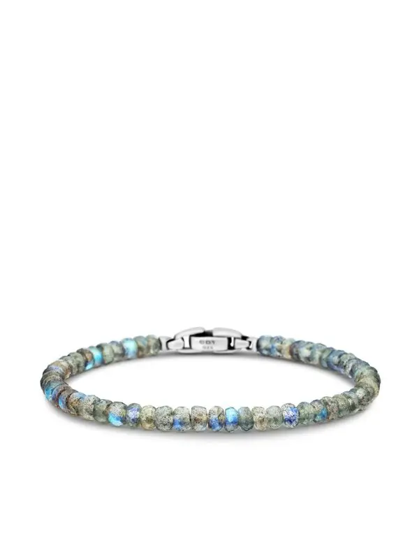 David Yurman Sterling Spiritual Beads Faceted Labradorite Bracelet - Silver