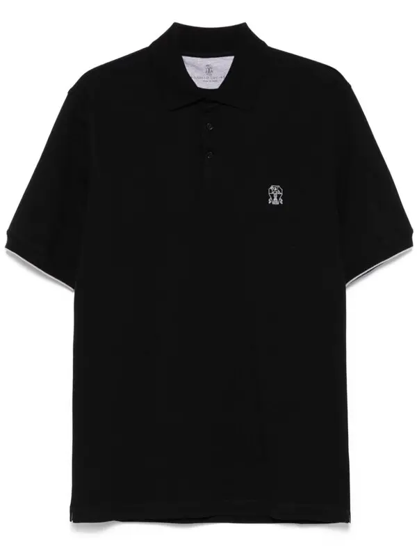 Brunello Cucinelli Cotton Polo Shirt - Black