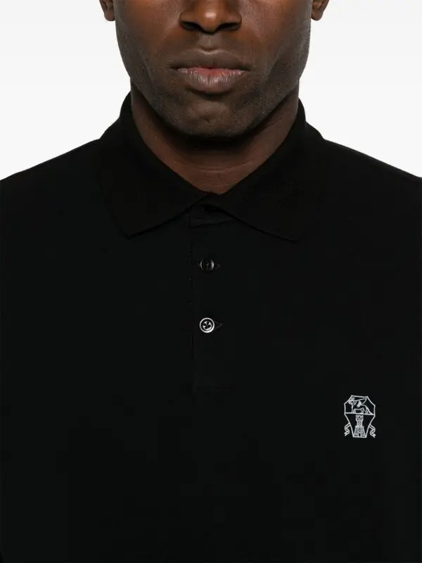 Brunello Cucinelli Cotton Polo Shirt - Black