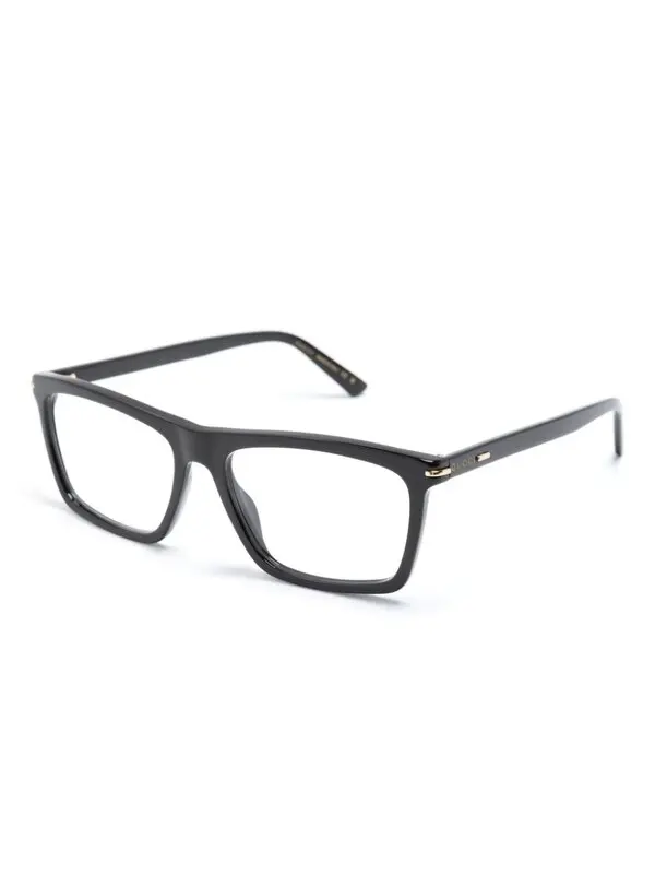 Gucci Logo Rectangle Eyeglasses - Black