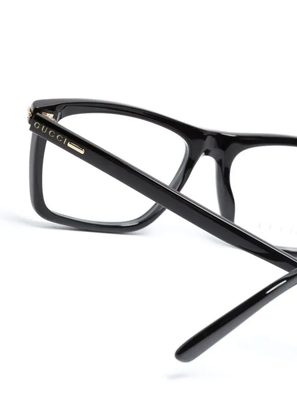 Gucci Logo Rectangle Eyeglasses - Black