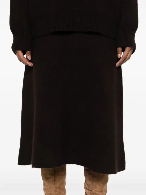 THE ROW Ivaanka A-line Skirt - Brown